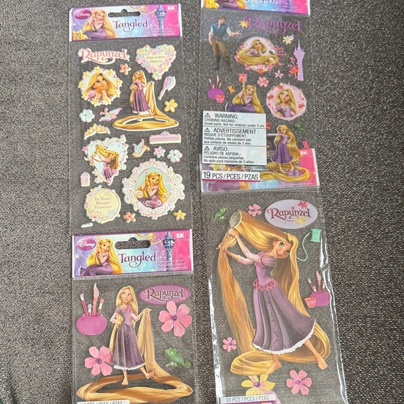 Disney | Design | Disney Tangled Sticker Set With Pink And Gold Accents ...